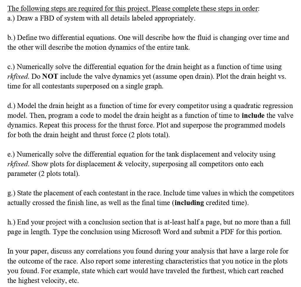 Solved Three tanks (A,B,C) are filled and propelled forward | Chegg.com