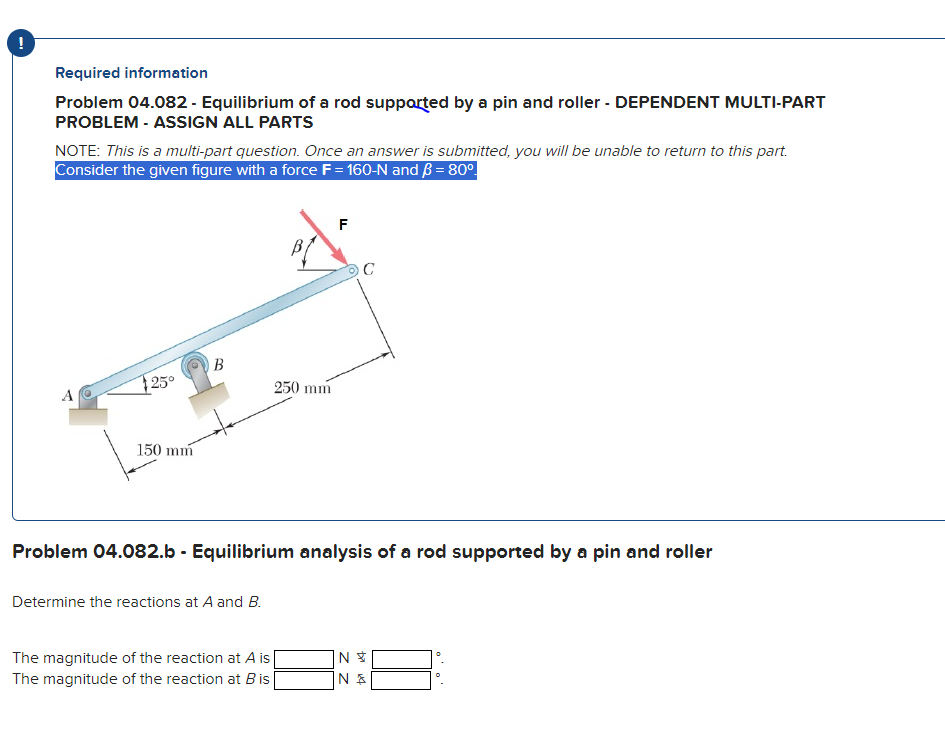 Solved Required intormation Problem 04.082 - Equilibrium of | Chegg.com