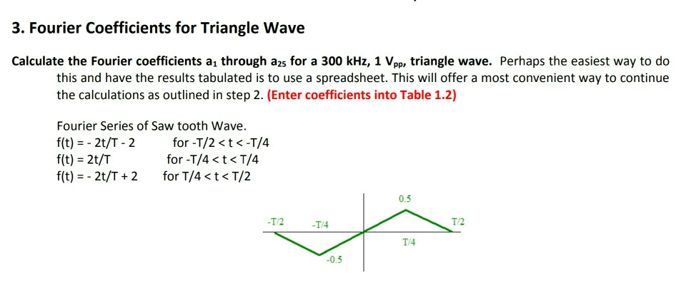 Solved Fill out the tables given using an excel spreadsheet. | Chegg.com