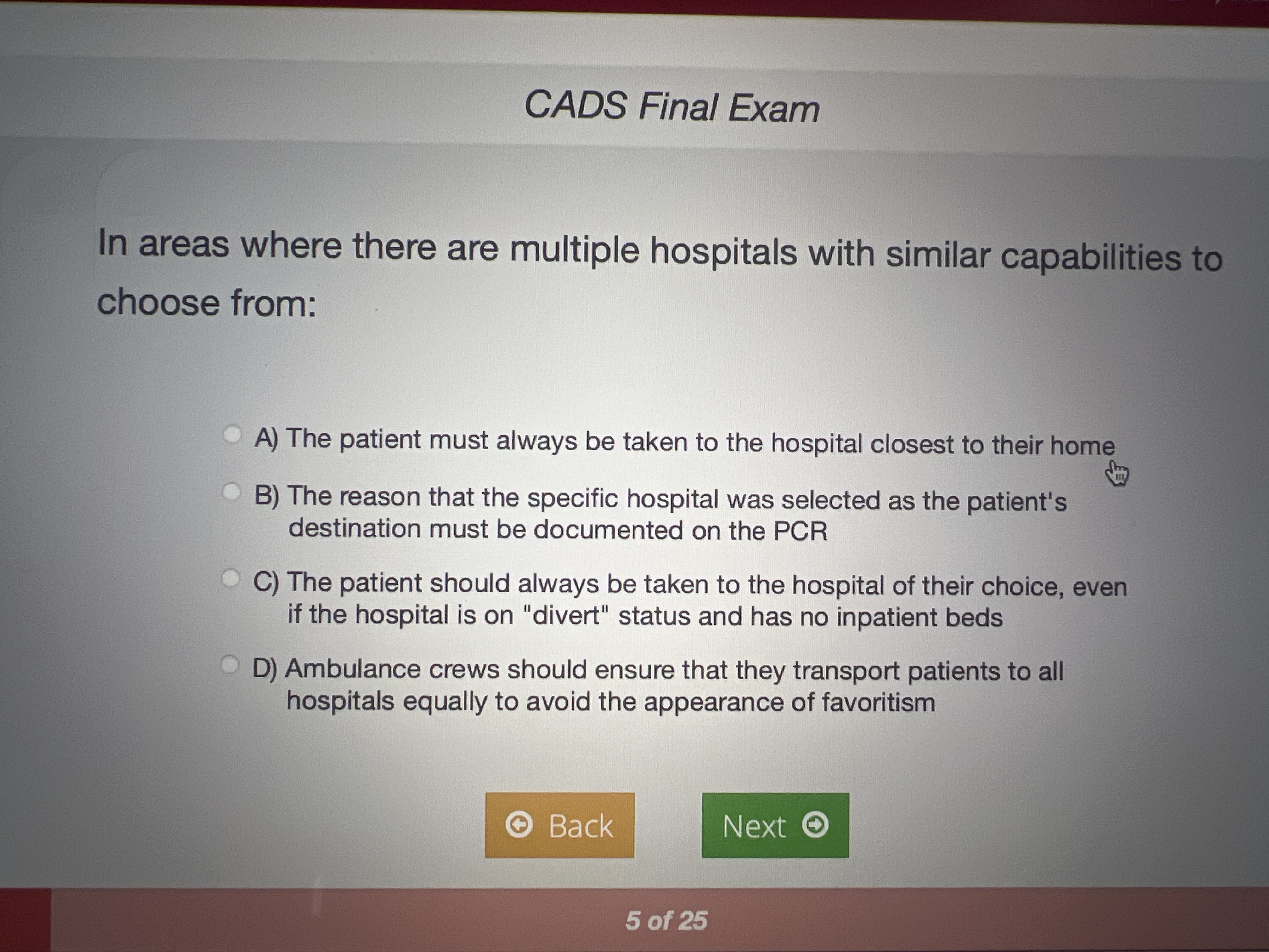 Solved In areas where there are multiple hospitals with | Chegg.com