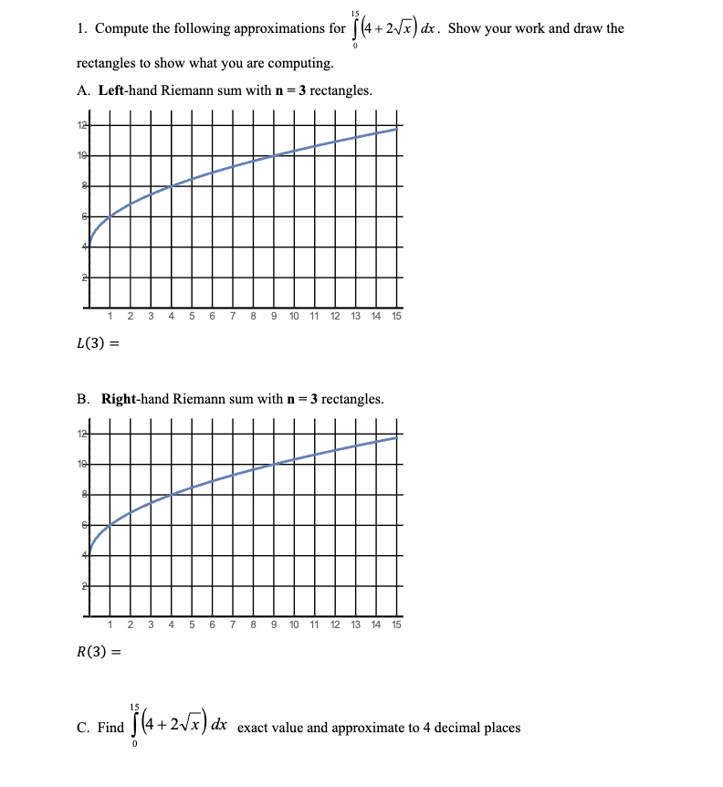 Solved Compute the following approximations for | Chegg.com