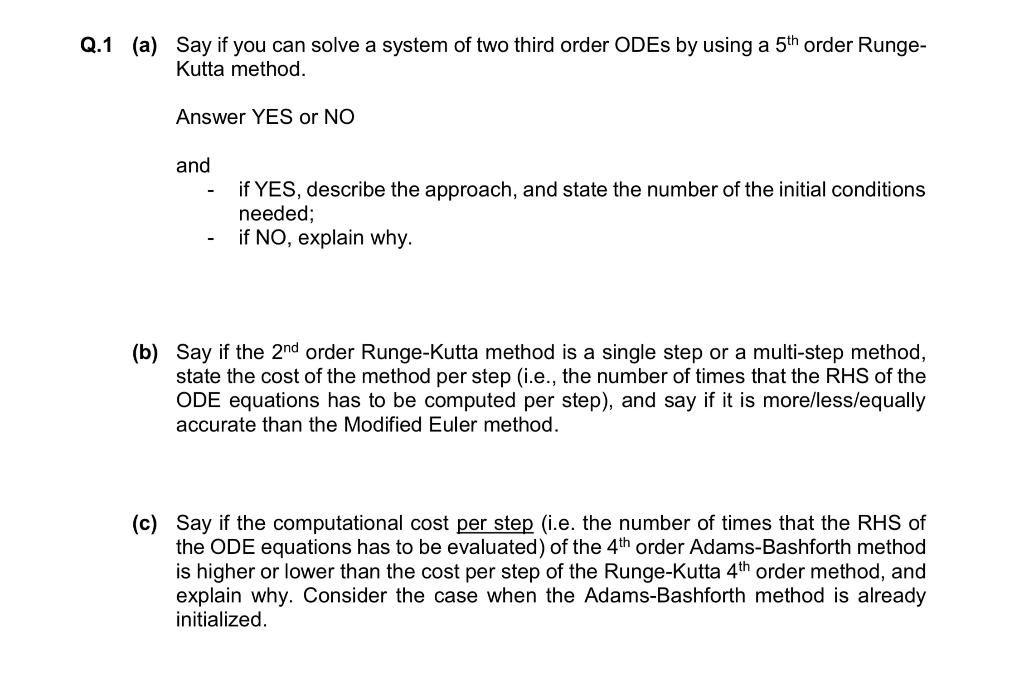 Solved Q 1 A Say If You Can Solve A System Of Two Third