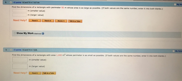 Solved 2 -12 points SCalcET8 4.7.007 M. My No Find the | Chegg.com Solved 2 -12 points SCalcET8 4.7.007 M. My No Find the | Chegg.com