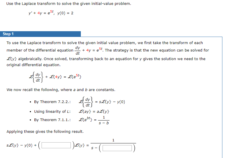 Solved Use The Laplace Transform To Solve The Given Chegg