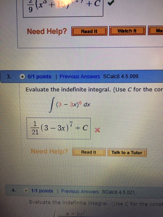Solved Evaluate the indefinite integral. (Use C for the | Chegg.com Solved Evaluate the indefinite integral. (Use C for the | Chegg.com