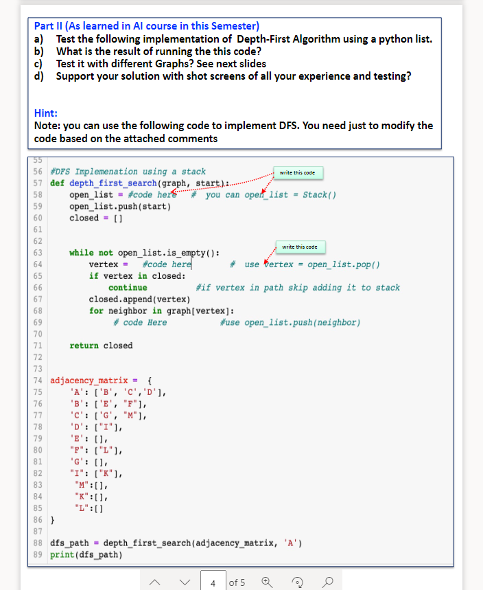 Solved how can i implement these codes and what do i have to | Chegg.com