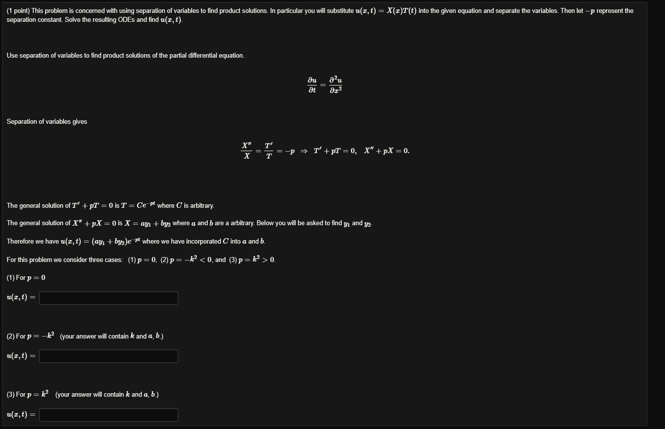 Solved (1 point) This problem is concerned with using | Chegg.com