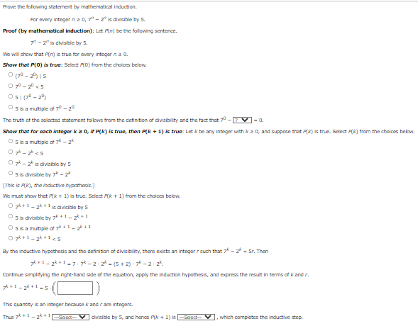 Solved Prove the following statement by mathematical | Chegg.com