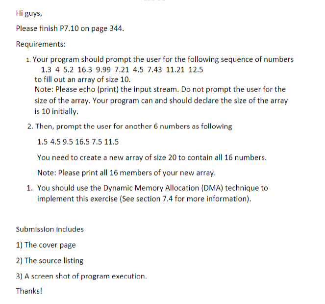 Solved P7.10 Write a function int* read_data(int& size) that | Chegg.com