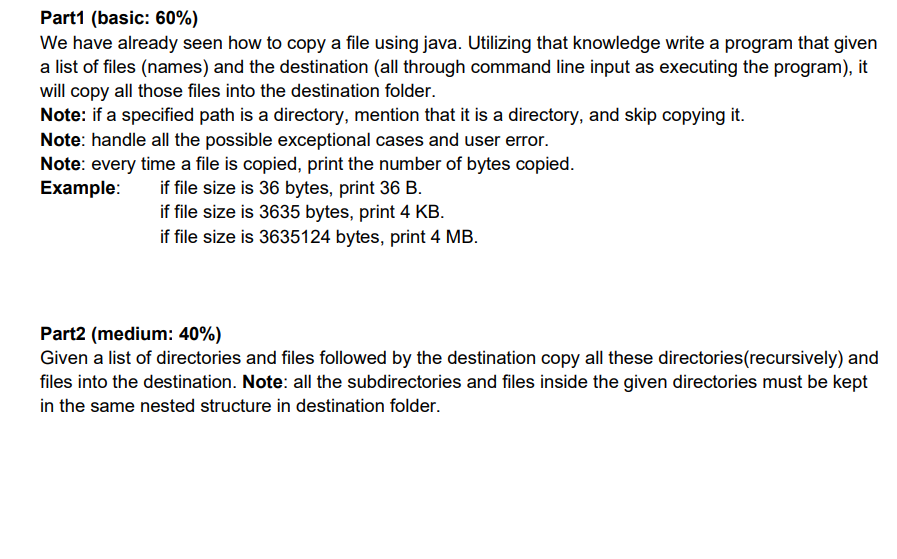 Solved Part1 (basic: 60%) We have already seen how to copy a | Chegg.com
