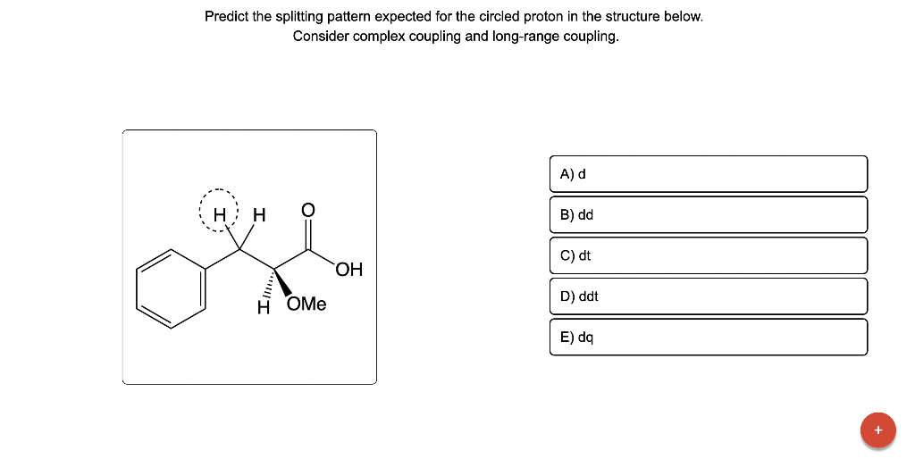 Solved The image below shows a portion of a 1H NMR spectrum | Chegg.com