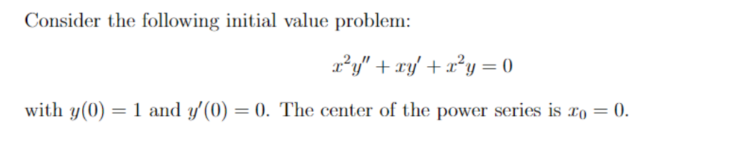 Solved Consider the following initial value problem: | Chegg.com
