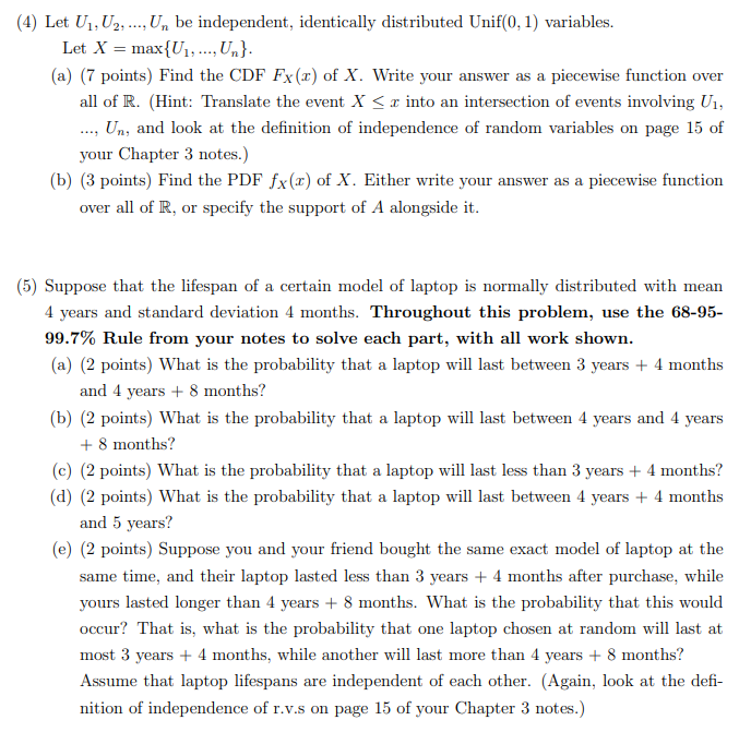 Solved Both 4 ﻿& 5 ﻿please, with all steps shown to | Chegg.com