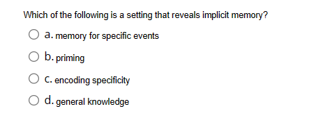 Solved Which of the following is a setting that reveals | Chegg.com