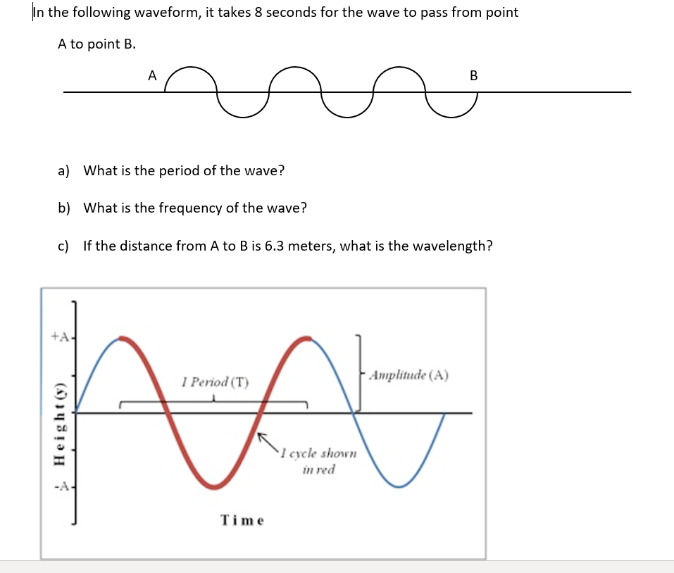 Solved in the following waveform, it takes 8 seconds for the | Chegg.com