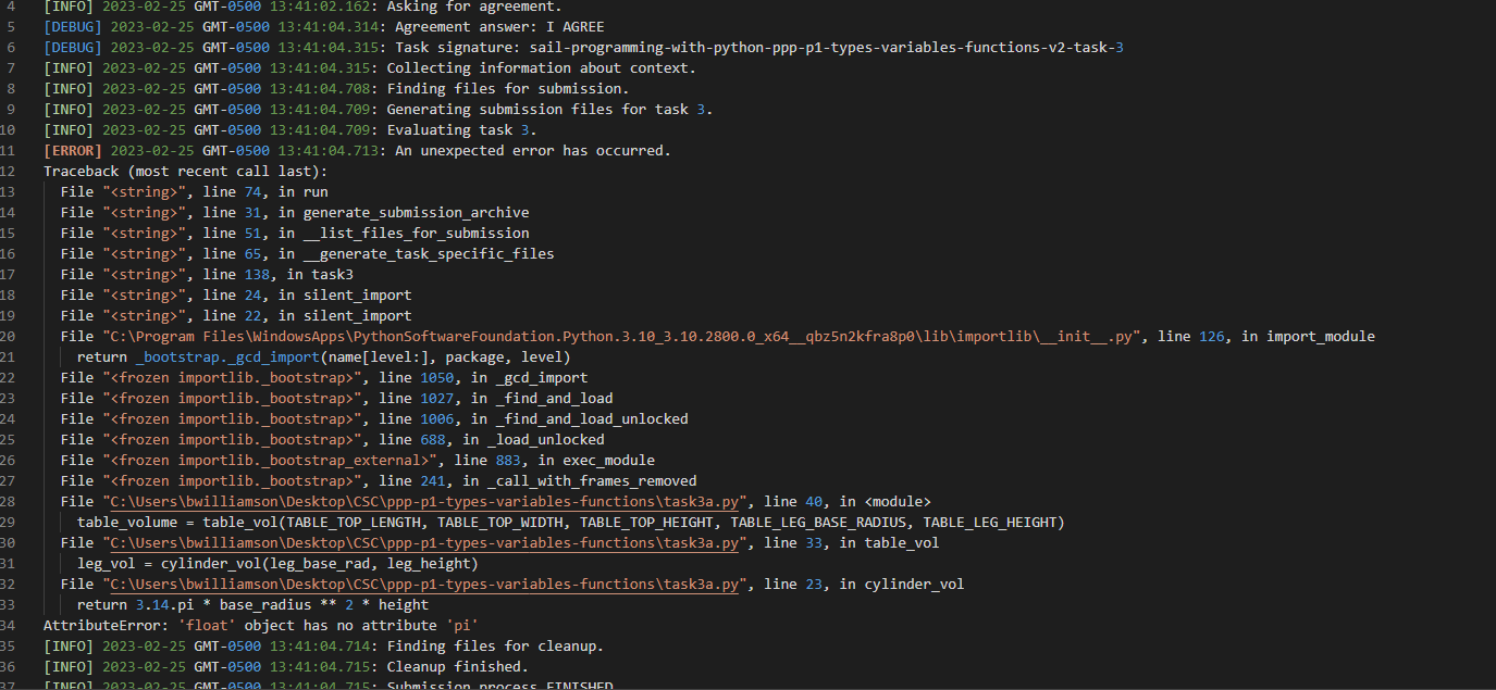 Solved My answer and the error. I don't know what I'm doing | Chegg.com