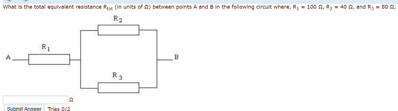Solved What is the total equivalent resistance Rtot (in | Chegg.com