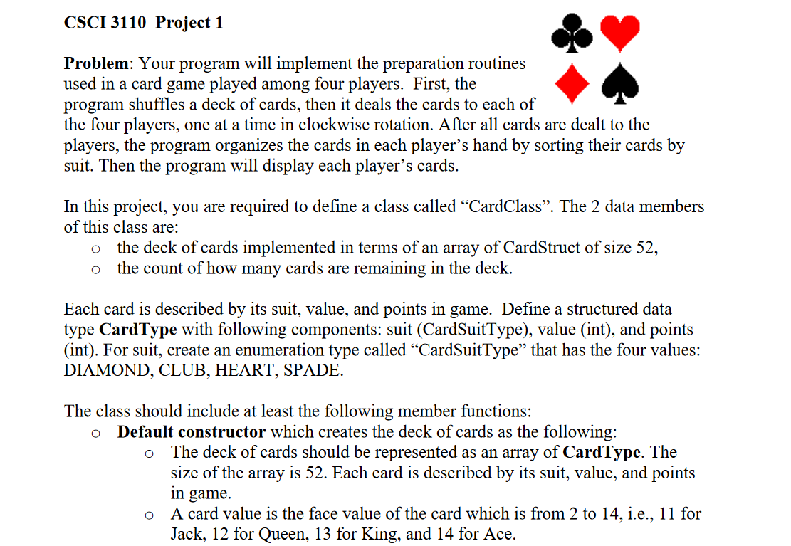 Solved Problem: Your program will implement the preparation | Chegg.com