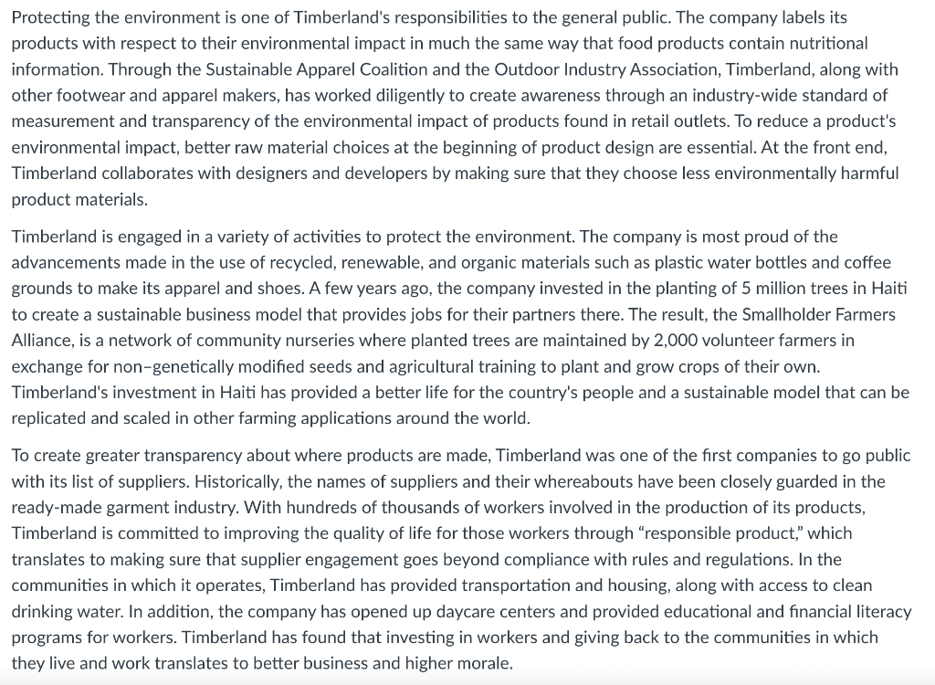 Solved 1. Compare and contrast the CSR efforts of three | Chegg.com