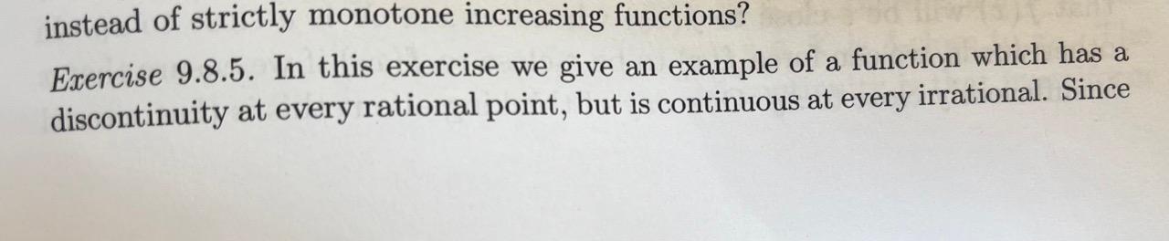 Solved Instead Of Strictly Monotone Increasing Functions
