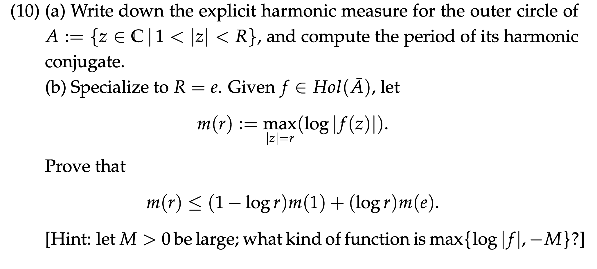Solved 10) (a) Write down the explicit harmonic measure for | Chegg.com