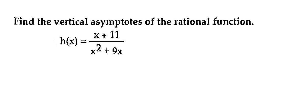 Solved Find the vertical asymptotes of the rational | Chegg.com