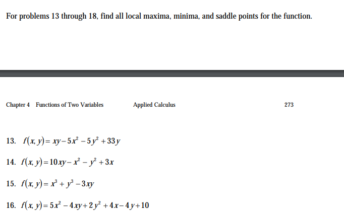 Solved For problems 13 through 18, find all local maxima, | Chegg.com