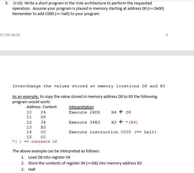 9. (+10) In the Vole Architecture folder there is a | Chegg.com
