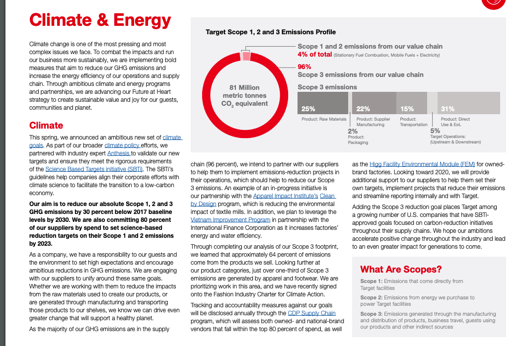 Solved Climate & Energy Target Scope 1, 2 and 3 Emissions | Chegg.com
