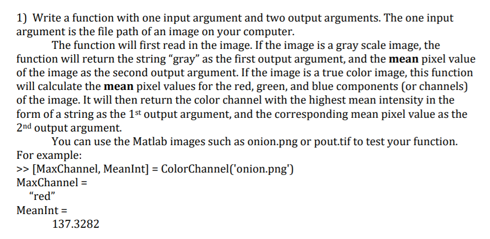 Solved 1 Write A Function With One Input Argument And Two 4173
