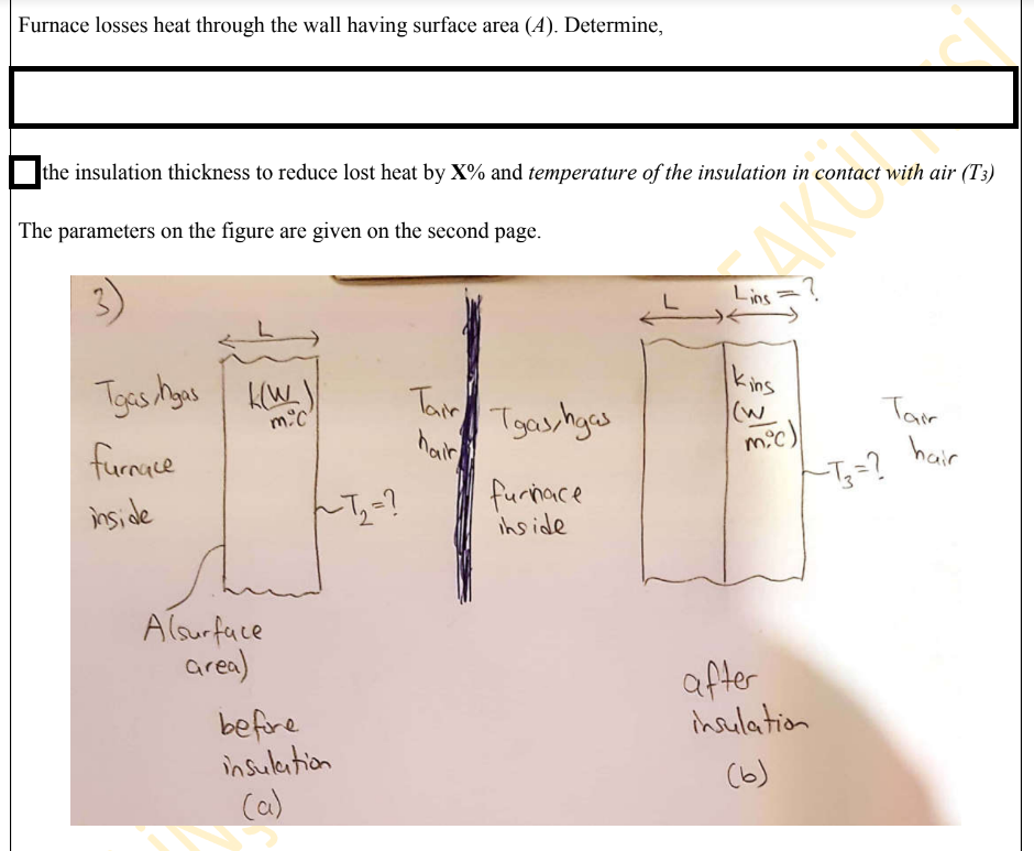 Solved Furnace losses heat through the wall having surface | Chegg.com