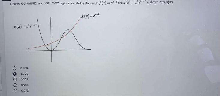 Solved Find the COMBINED area of the TWO regions bounded by | Chegg.com
