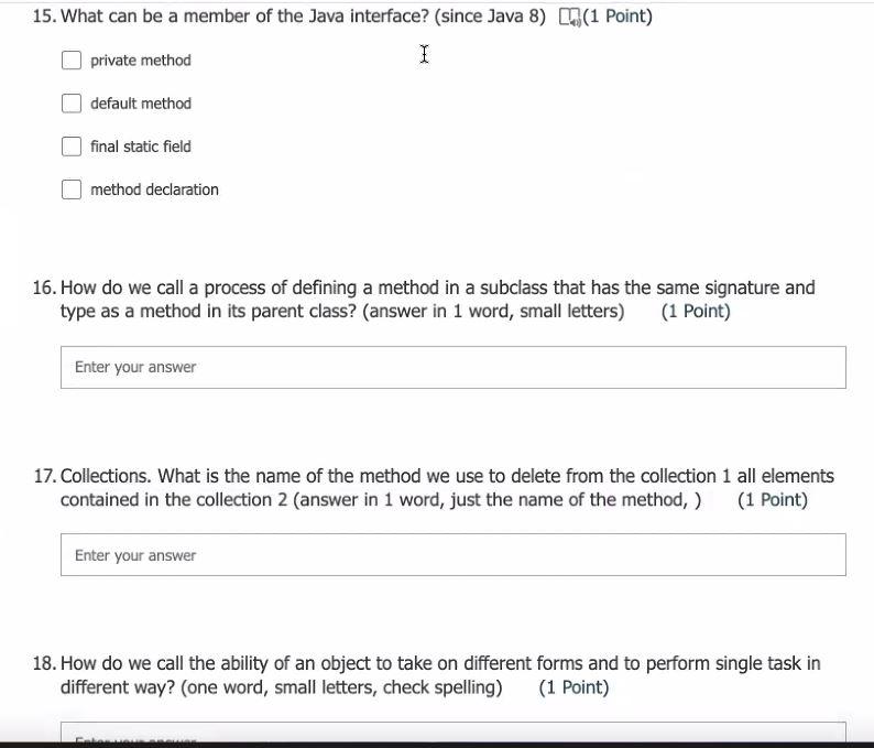 Solved private method default method final static field | Chegg.com