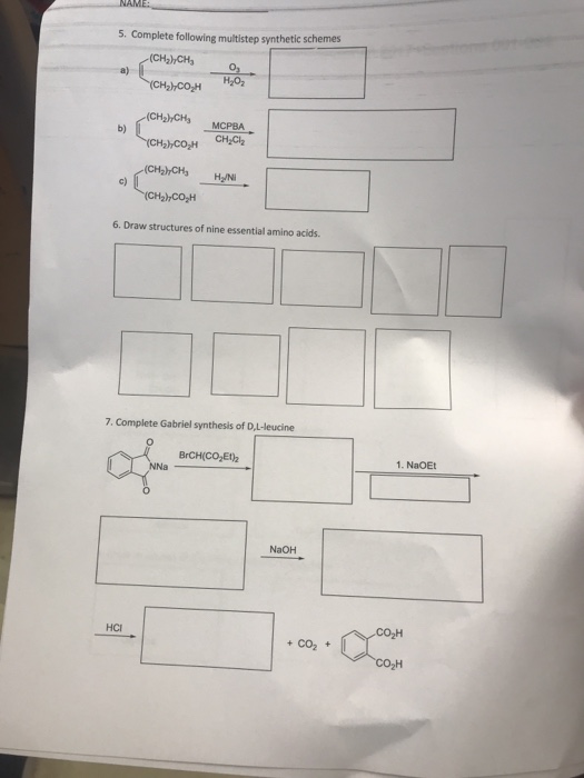 Solved 5. Complete following multistep synthetic schemes | Chegg.com
