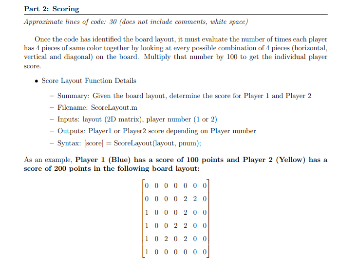 MATLAB! MATLAB! MATLAB! Final Project: Connect | Chegg.com