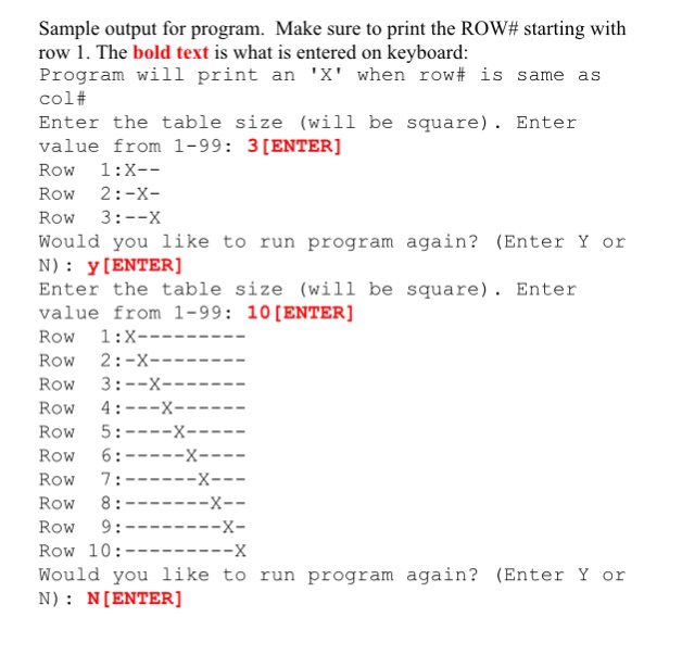 Solved Programming Assignment Extra Credit#1- ForLoopTable | Chegg.com