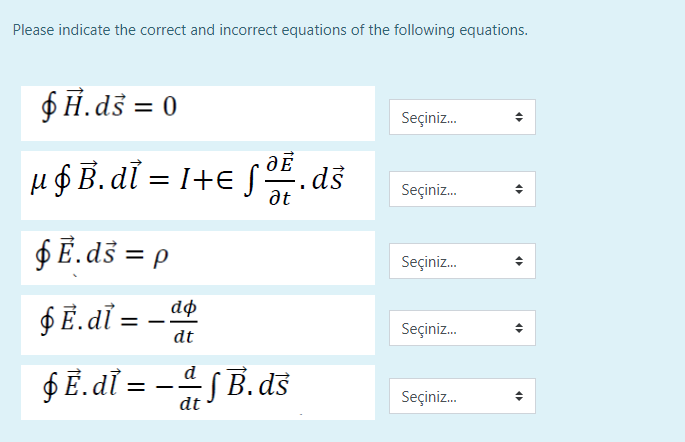 Solved Please indicate the correct and incorrect equations | Chegg.com