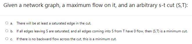 Solved Given a network graph, a maximum flow on it, and an | Chegg.com