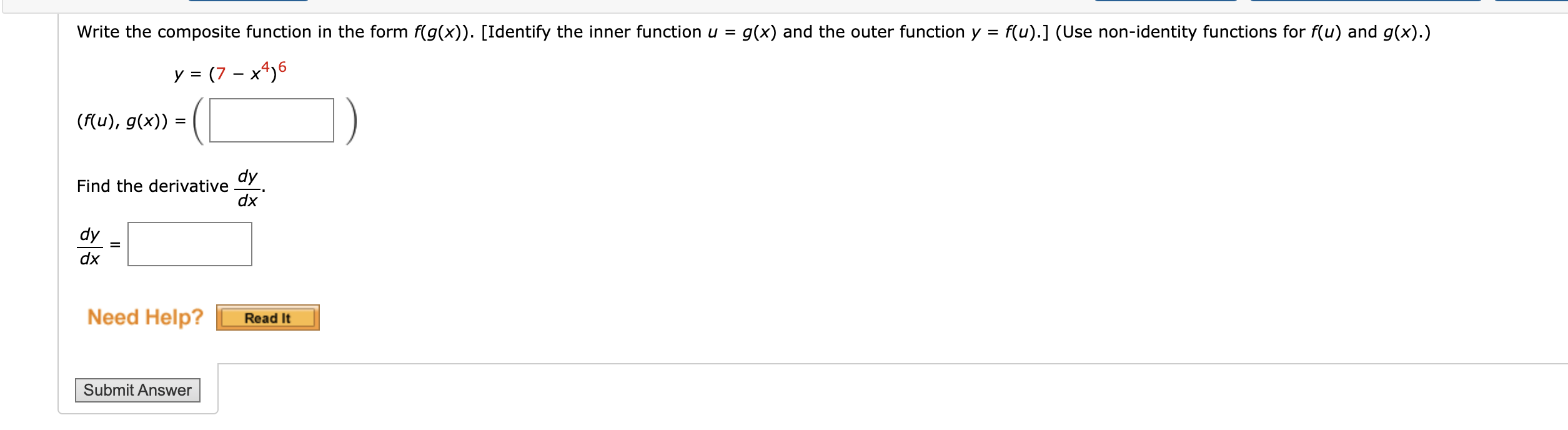 Solved Write the composite function in the form f(g(x)). | Chegg.com