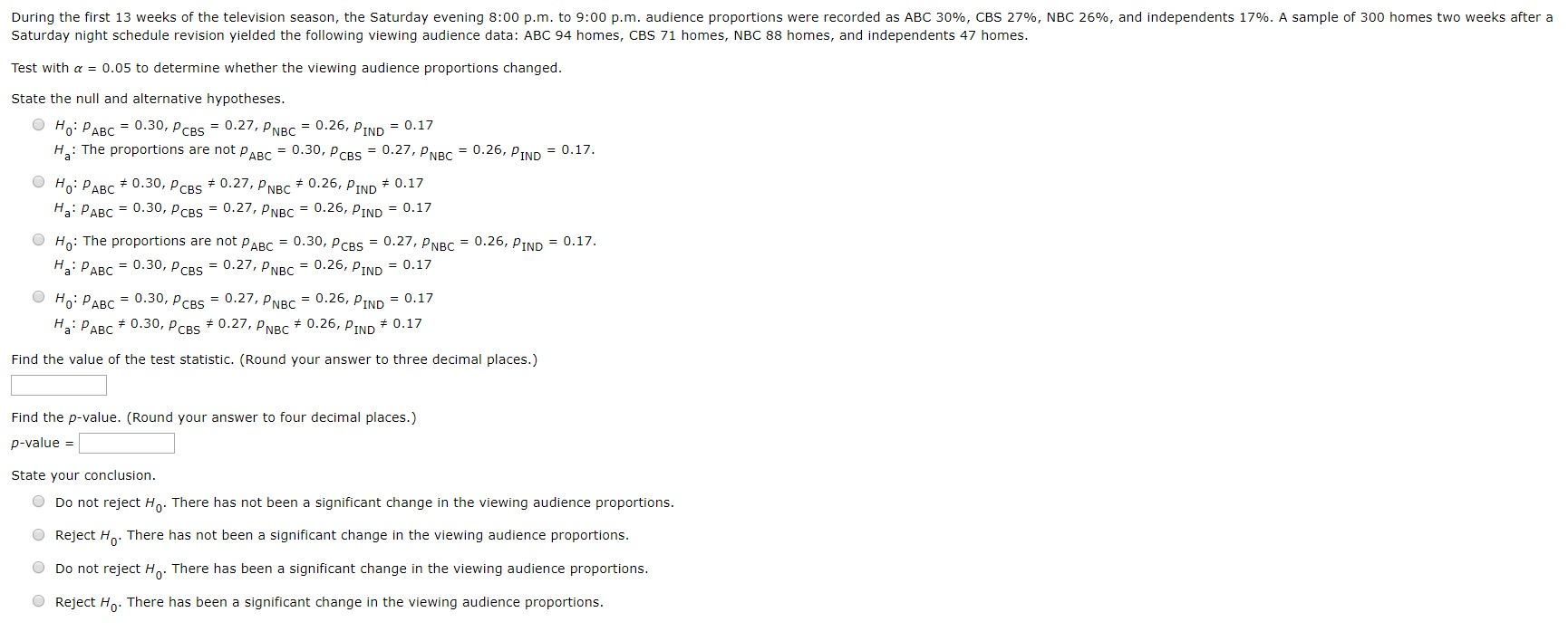 Solved During the first 13 weeks of the television season, | Chegg.com