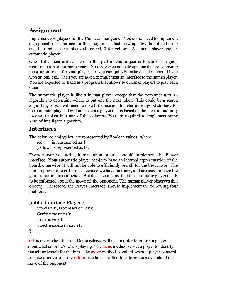 Solved Lab #4 Connect Four Goal: The goal of this project is | Chegg.com