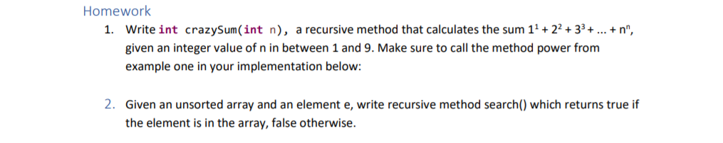 Solved Examples 1. Computing a positive integer power of a | Chegg.com