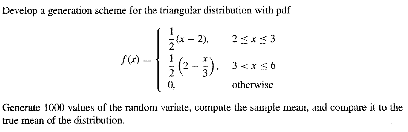 Solved Develop a generation scheme for the triangular | Chegg.com