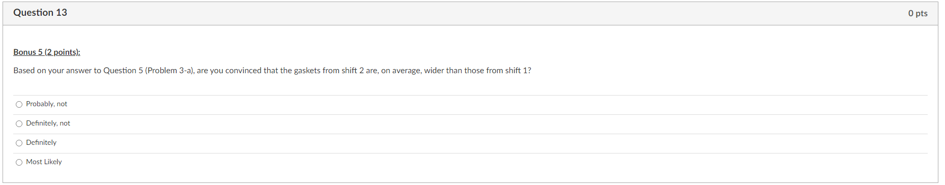 Solved Bonus 5 (2 points): Based on your answer to Question | Chegg.com