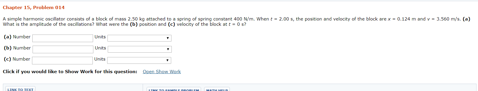 Solved Chapter 15, Problem 014 A simple harmonic oscillator | Chegg.com
