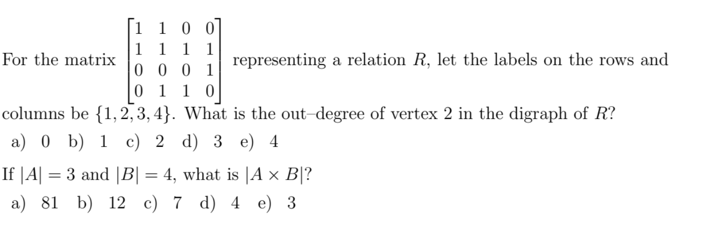 Solved Which of the following digraphs represents an | Chegg.com