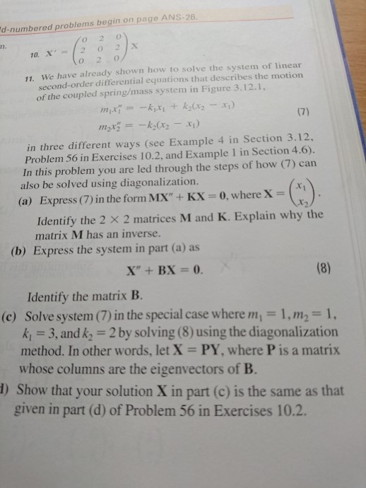 Solved d-numbered problems begin on page ANS-26. 0 0 m. 2 | Chegg.com