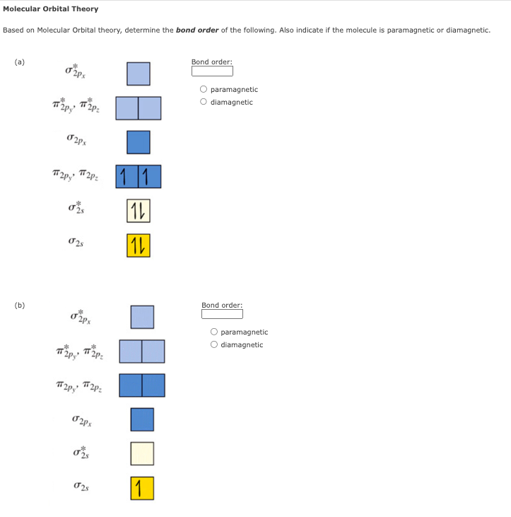 Solved Molecular Orbital Theory Based on Molecular Orbital | Chegg.com