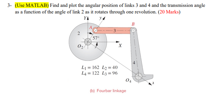 Solved (Use MATLAB) Find and plot the angular position of | Chegg.com