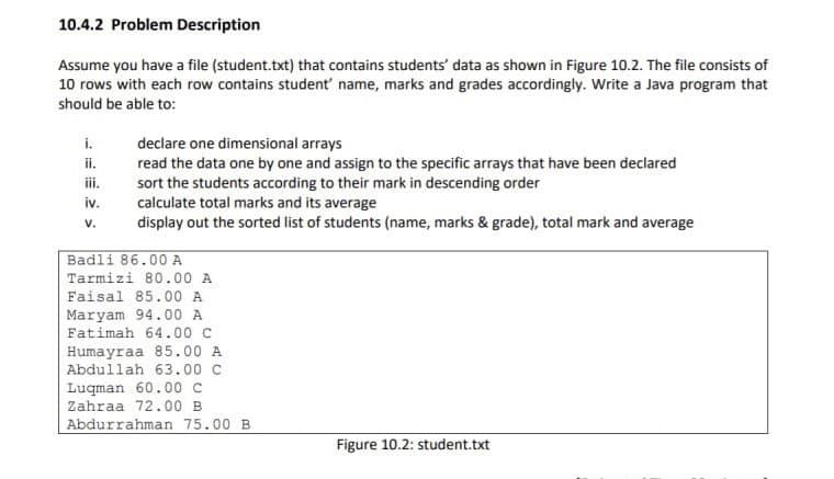 Solved 10.4.2 Problem Description Assume you have a file | Chegg.com